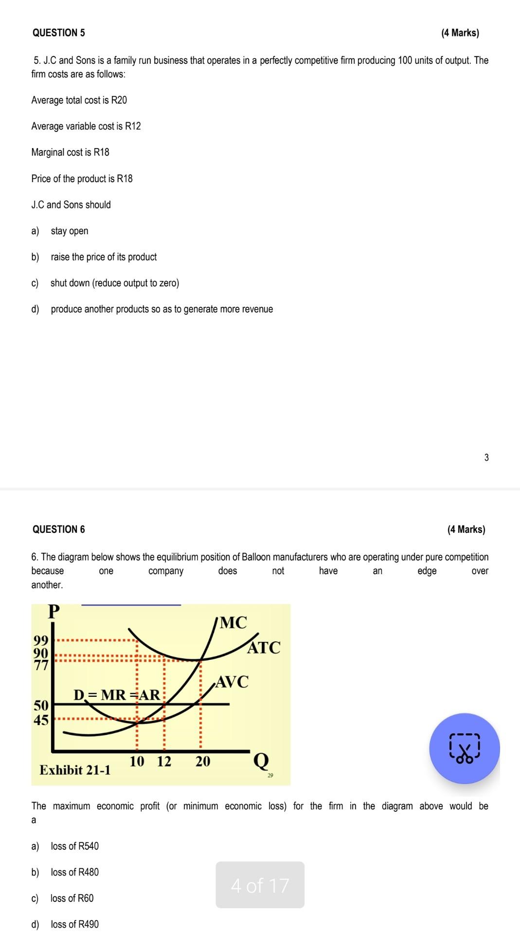 Solved QUESTION 5 (4 Marks) 5. J.C and Sons is a family run | Chegg.com Solved QUESTION 5 (4 Marks) 5. J.C and Sons is a family run | Chegg.com