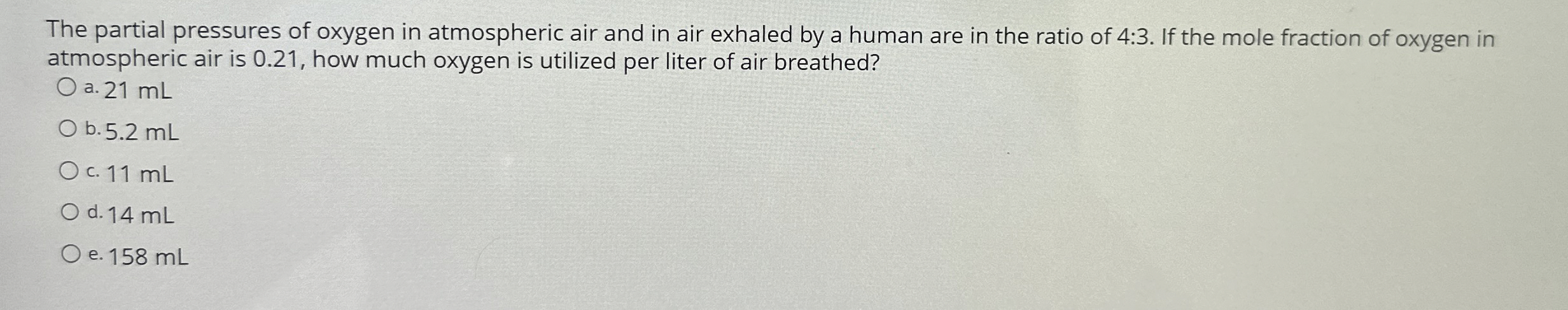Solved The partial pressures of oxygen in atmospheric air | Chegg.com