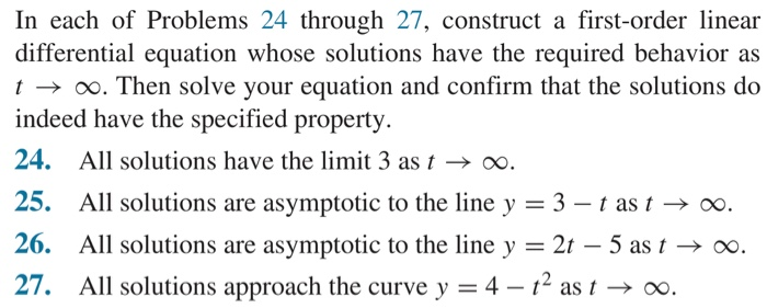 Solved In each of Problems 24 through 27, construct a | Chegg.com