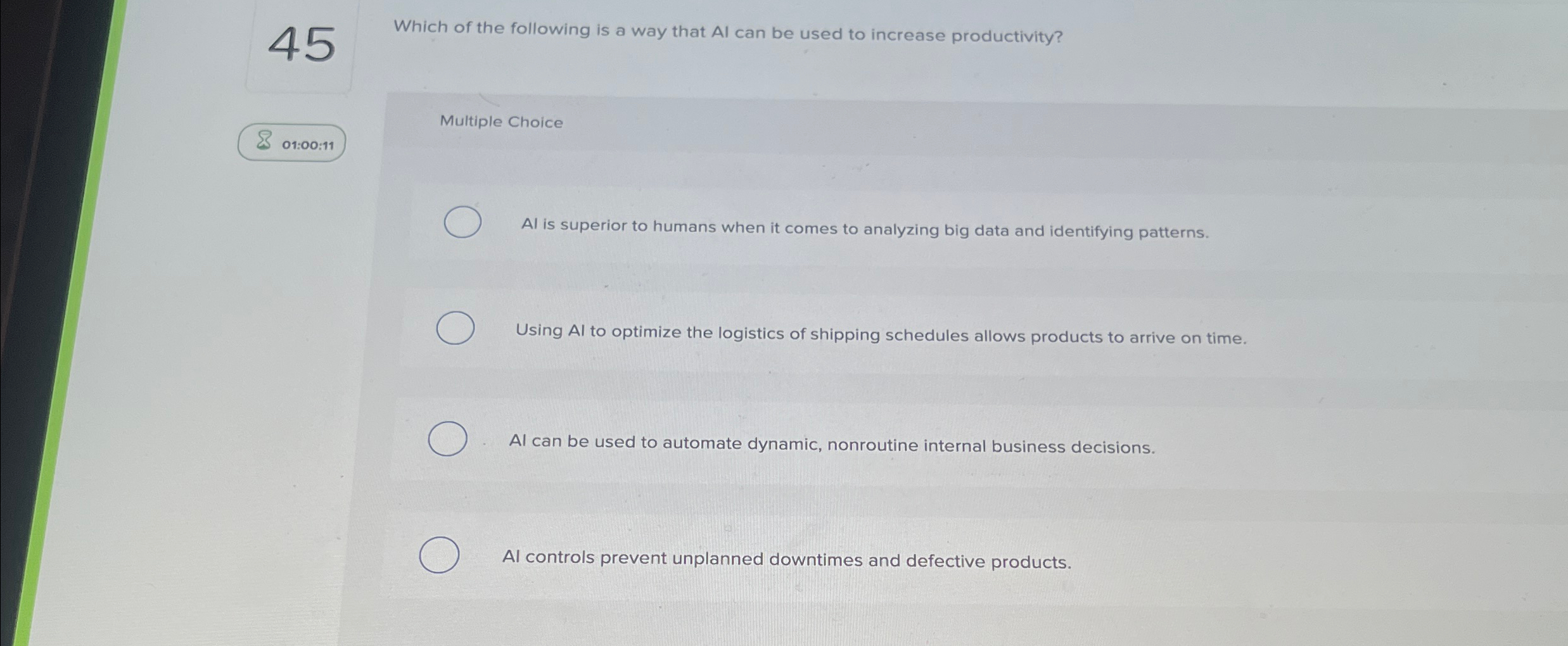 Solved 45Which of the following is a way that Al can be used | Chegg.com