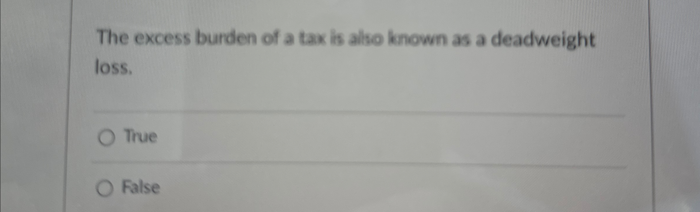 Solved The excess burden of a tax is also known as a | Chegg.com