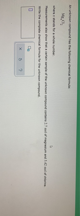Solved An unknown compound has the following chemical | Chegg.com