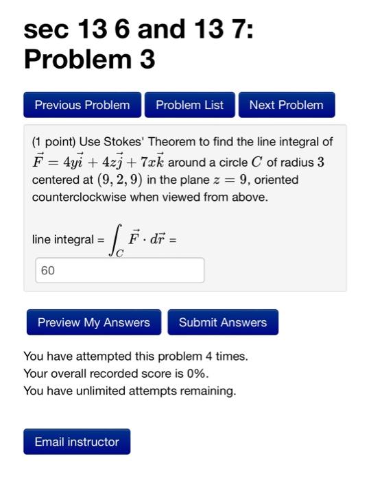 Solved sec 13 6 and 13 7: Problem 3 Previous Problem (1 | Chegg.com Solved sec 13 6 and 13 7: Problem 3 Previous Problem (1 | Chegg.com