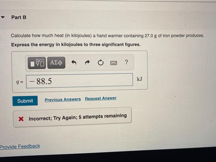 Solved Dry chemical hand warmers utilize the oxidation of | Chegg.com