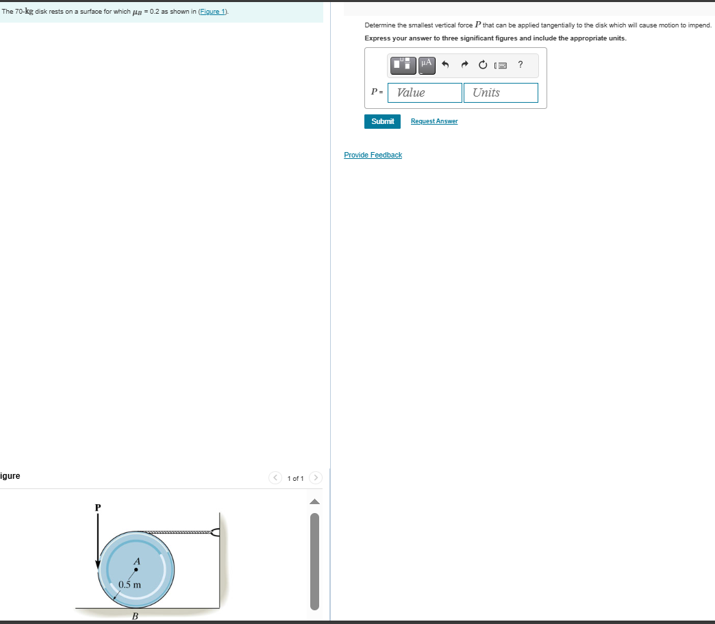 Solved Determine the smallest vertical force \( ﻿P \) ﻿that | Chegg.com