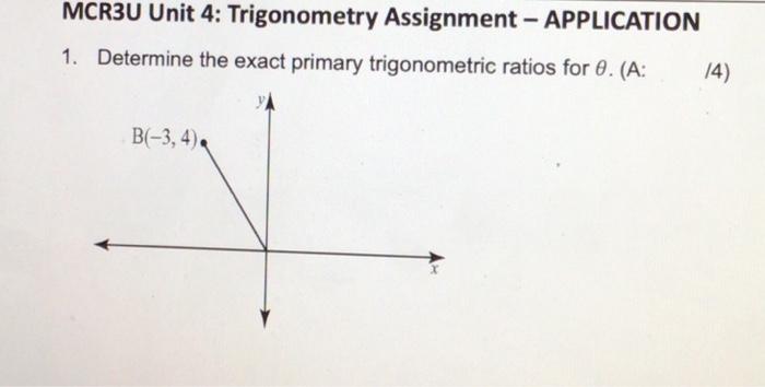 Solved grade 11 trigonometry that is the only infromation i | Chegg.com