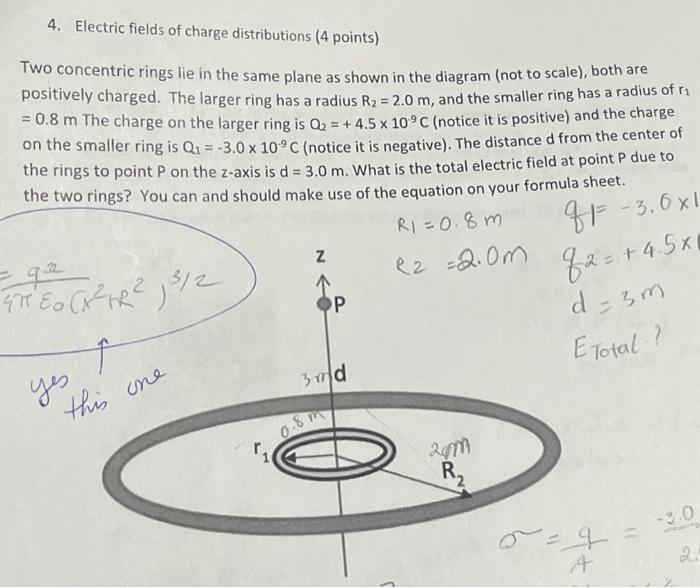Solved 4. Electric fields of charge distributions ( 4 | Chegg.com