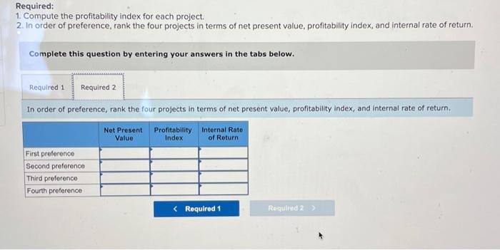 Solved Exercise 14-11 (Algo) Preference Ranking of | Chegg.com