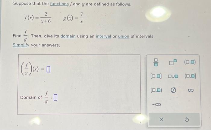 Solved Suppose that the functions fand g are defined as | Chegg.com