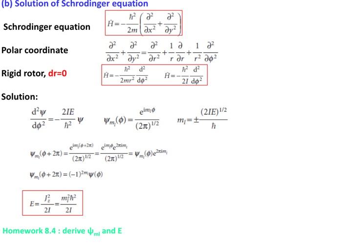 Solved (b) Solution of Schrodinger equation Schrodinger | Chegg.com
