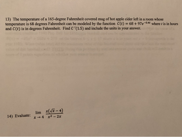 Solved 13) The temperature of a 165-degree Fahrenheit | Chegg.com