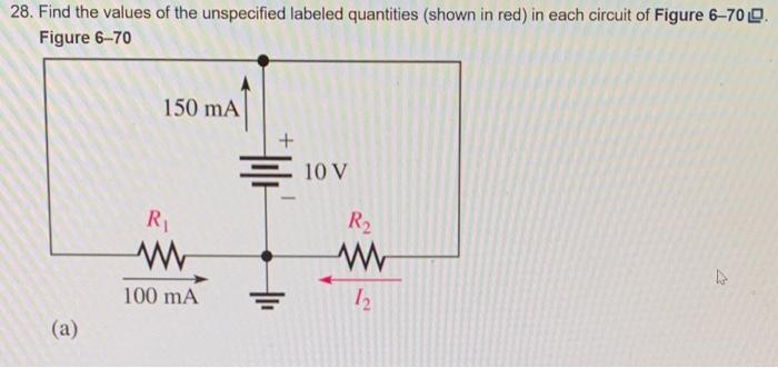 Solved 28. Find the values of the unspecified labeled | Chegg.com
