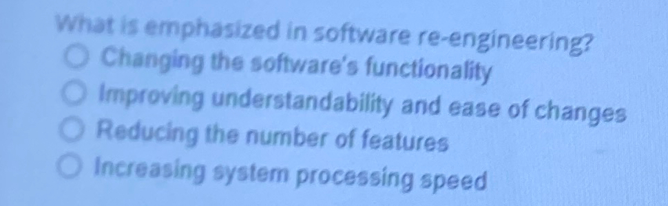 Solved What is emphasized in software | Chegg.com