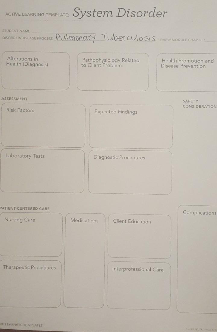 Solved Can someone please help me fill out all sections for | Chegg.com