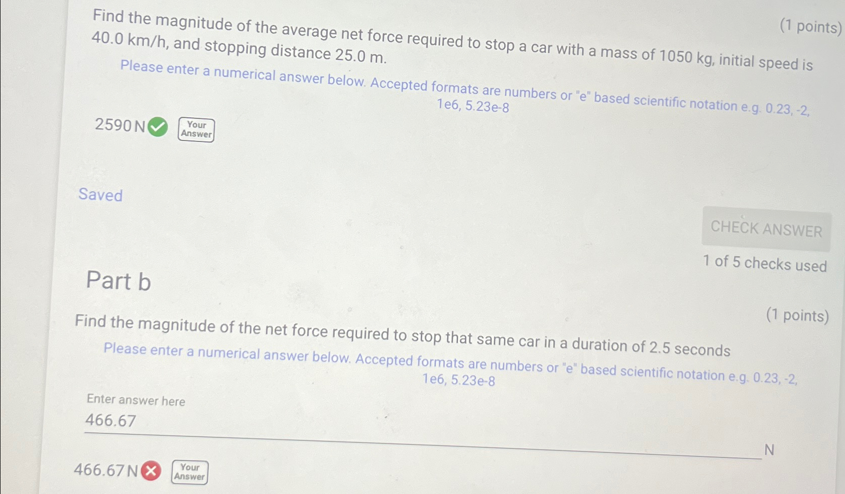 Solved Find the magnitude of the average net force required | Chegg.com
