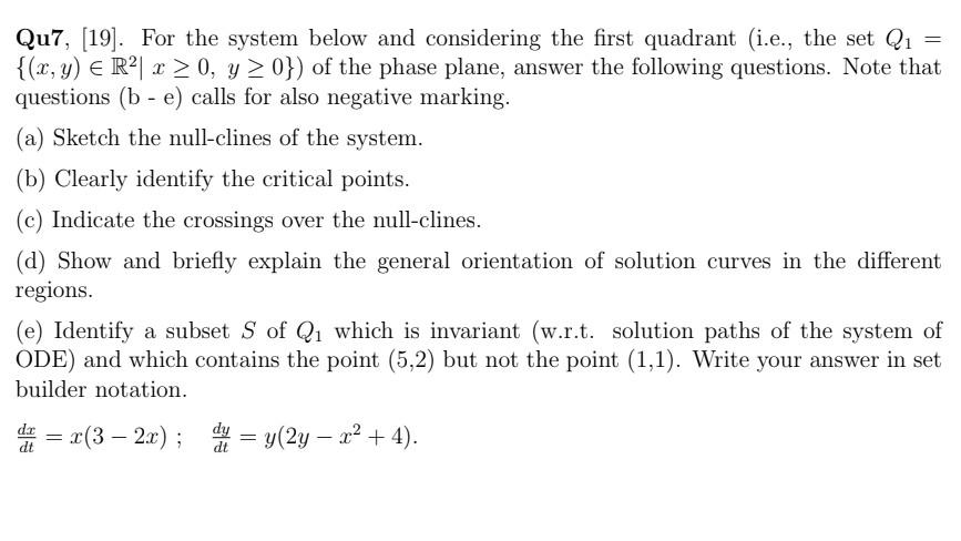 Solved Qu7, [19]. For the system below and considering the | Chegg.com