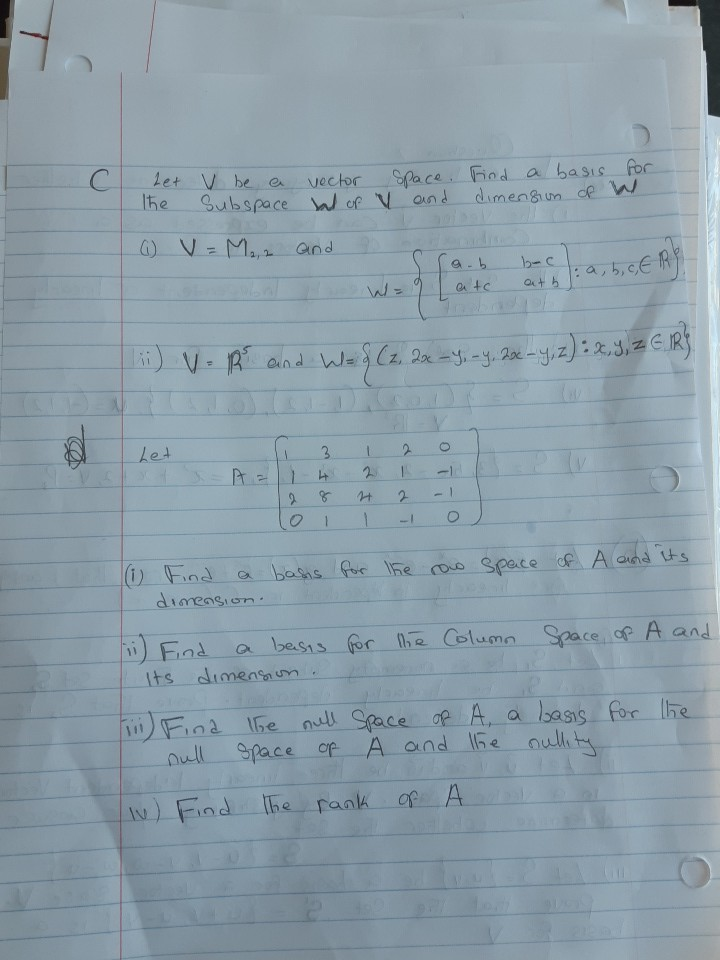 Solved determine whether Question In each by justifying i) | Chegg.com