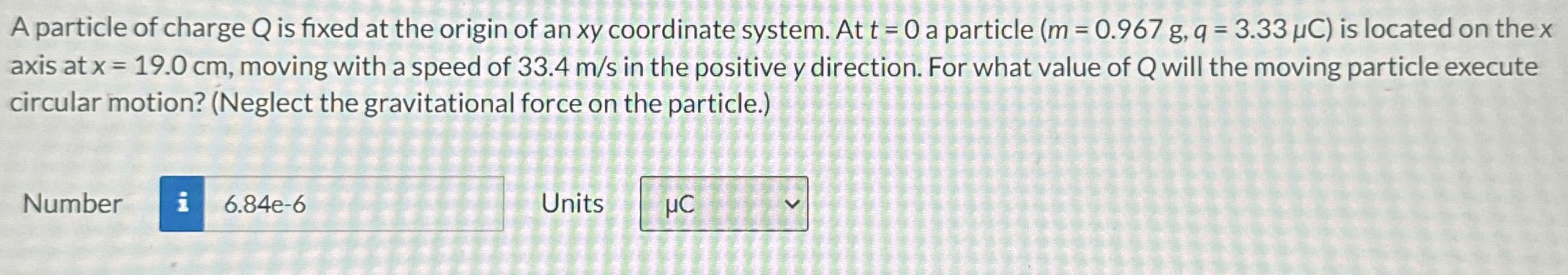 Solved A particle of charge Q ﻿is fixed at the origin of an | Chegg.com