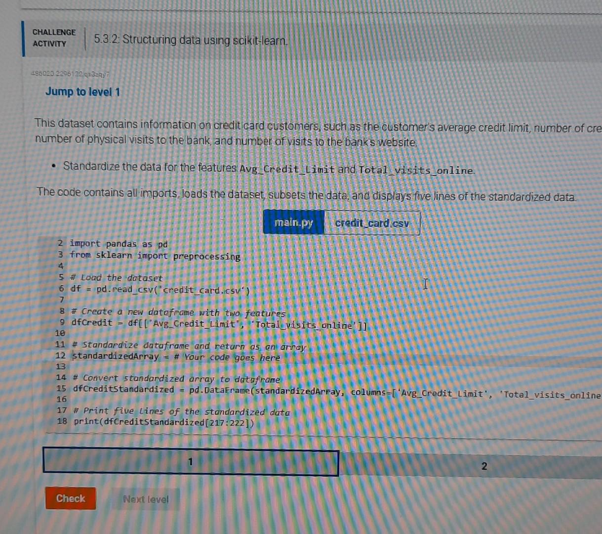 Solved Challenge 532 Structuring Data Using 2020