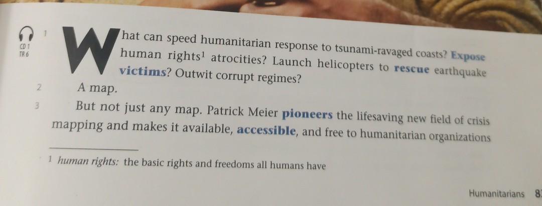 "Patrick Meier, Crisis Mapper" - Summary At Start | Chegg.com