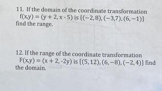 Solved 11. If the domain of the coordinate transformation | Chegg.com