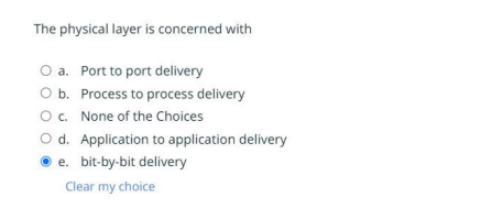 Solved The physical layer is concerned witha. ﻿Port to port | Chegg.com