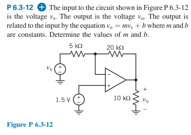 Solved P 6.3-12 Ψ ﻿The input to the circuit shown in Figure | Chegg.com