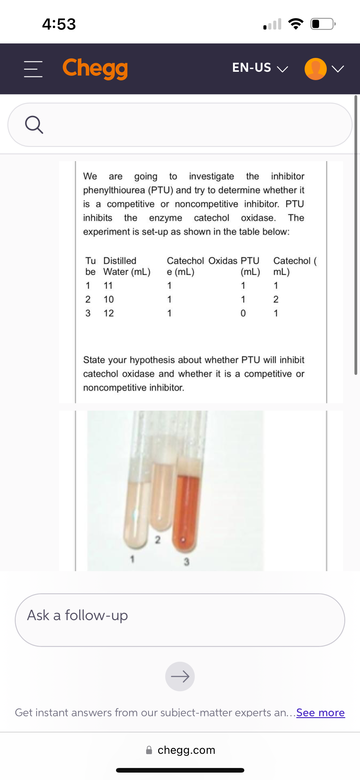 Solved We are going to investigate the inhibitor | Chegg.com