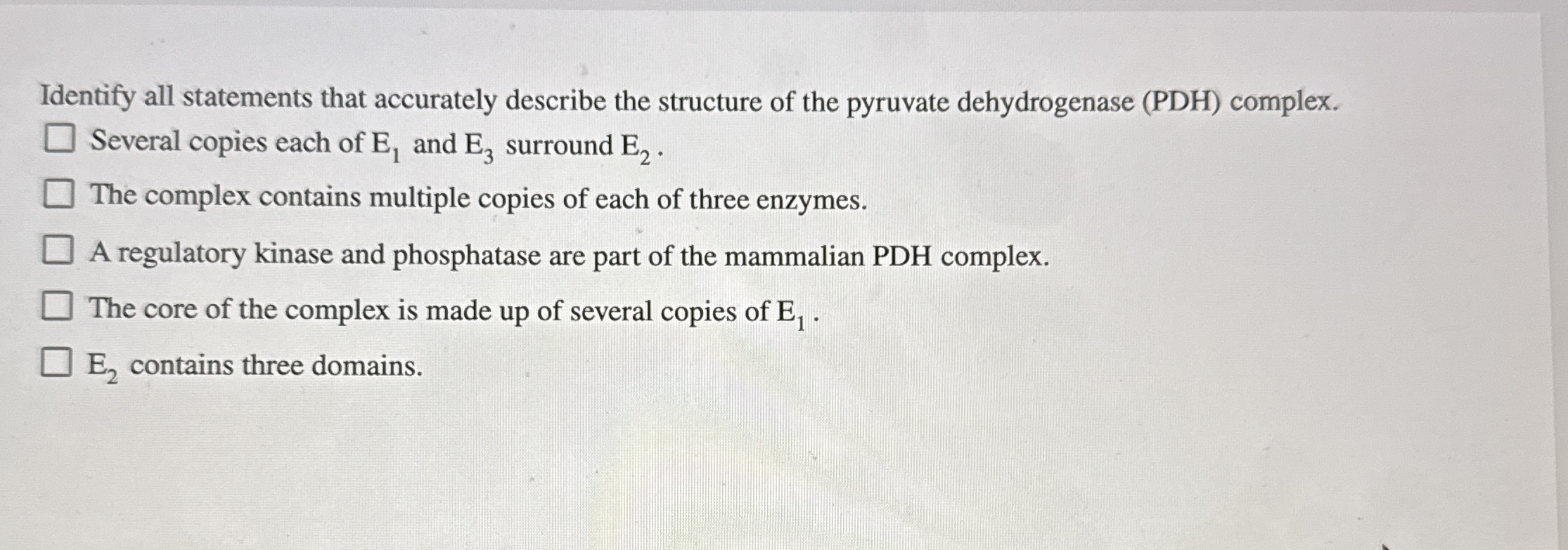 Solved Identify all statements that accurately describe the | Chegg.com