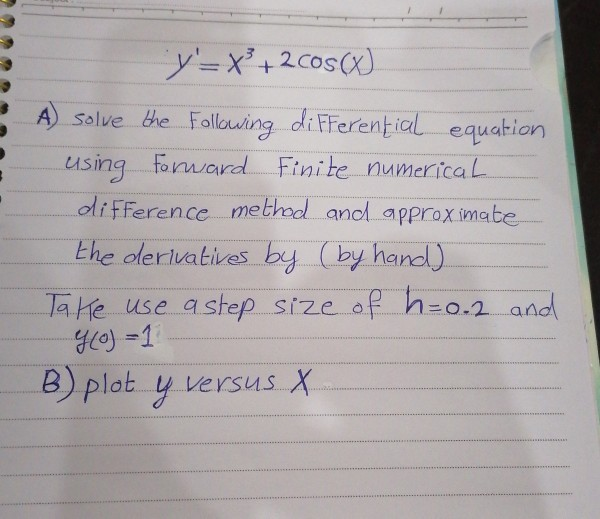 Solved Numerical Analysis project A) Solve the following | Chegg.com