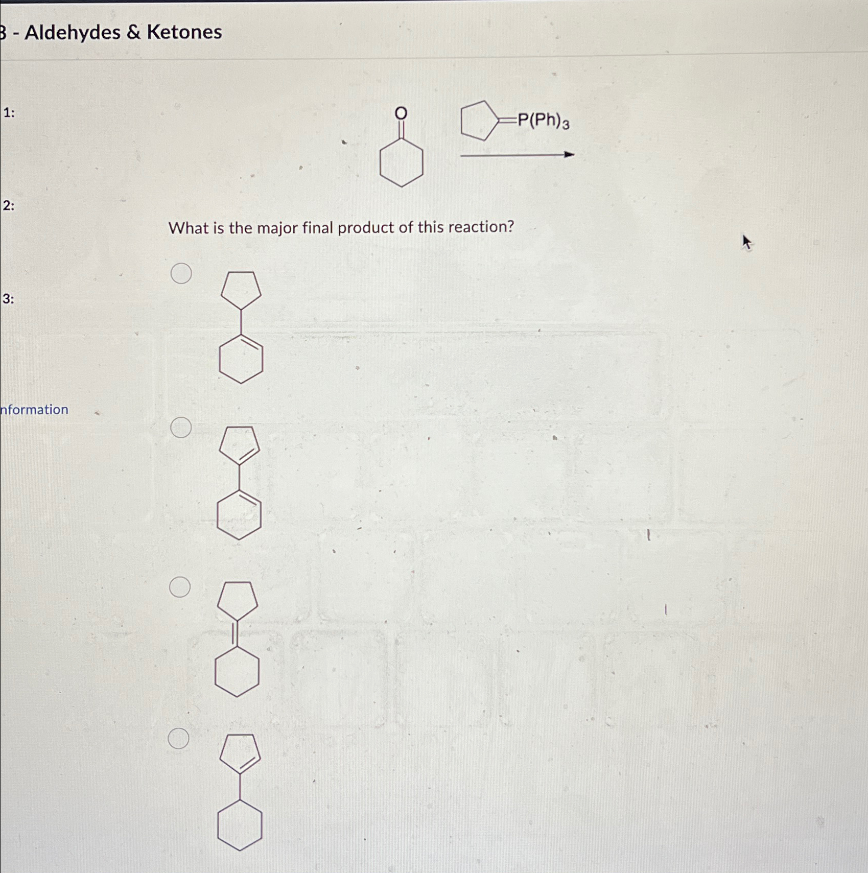 Solved Aldehydes & KetonesWhat is the major final product of | Chegg.com