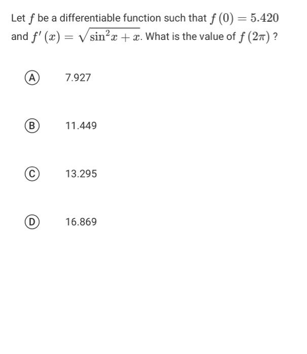 Solved Selected Values Of The Twice Differentiable Function