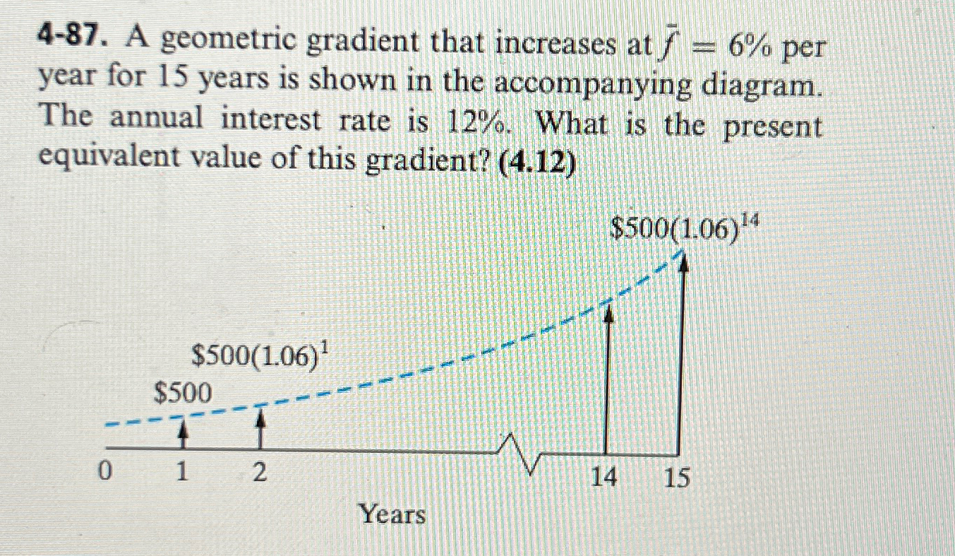 Solved 4-87. ﻿A geometric gradient that increases at | Chegg.com