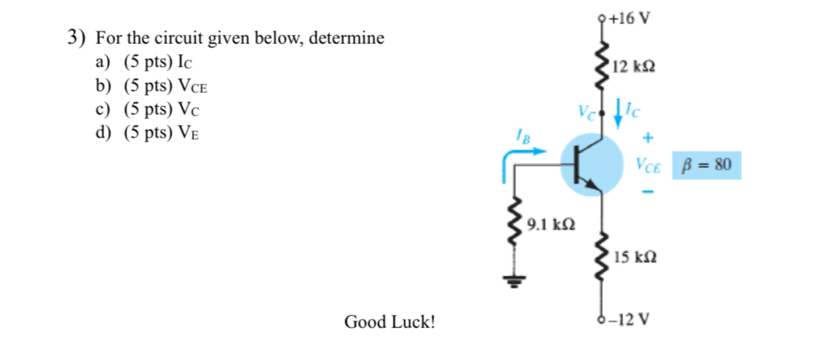Solved For the circuit given below, | Chegg.com