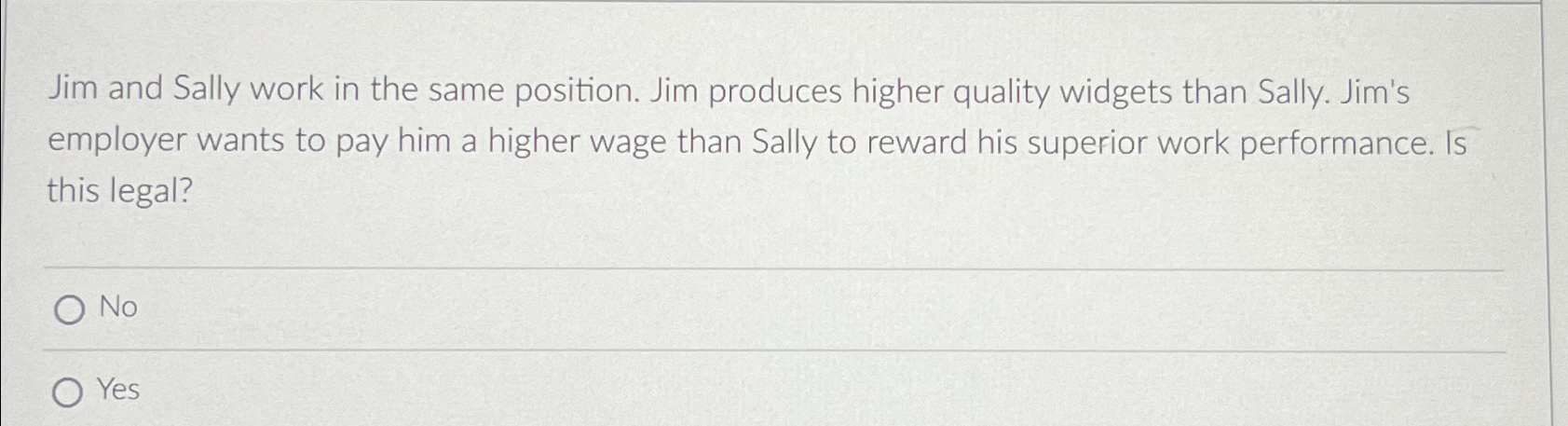 Solved Jim and Sally work in the same position. Jim produces | Chegg.com