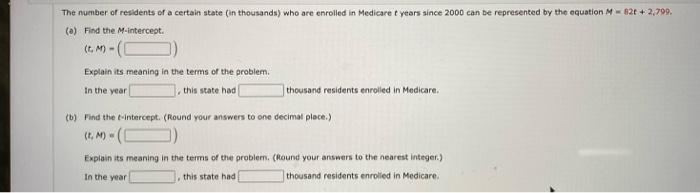 Solved The number of residents of a certain state (in | Chegg.com
