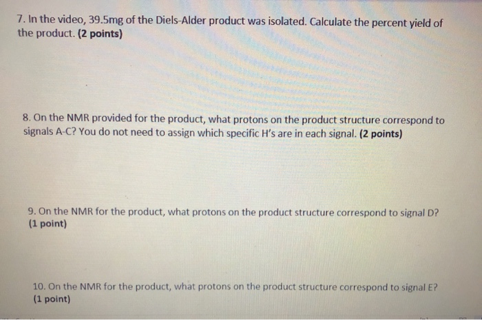 Solved Lab Report for Classic Diels-Alder Experiment O 1. | Chegg.com