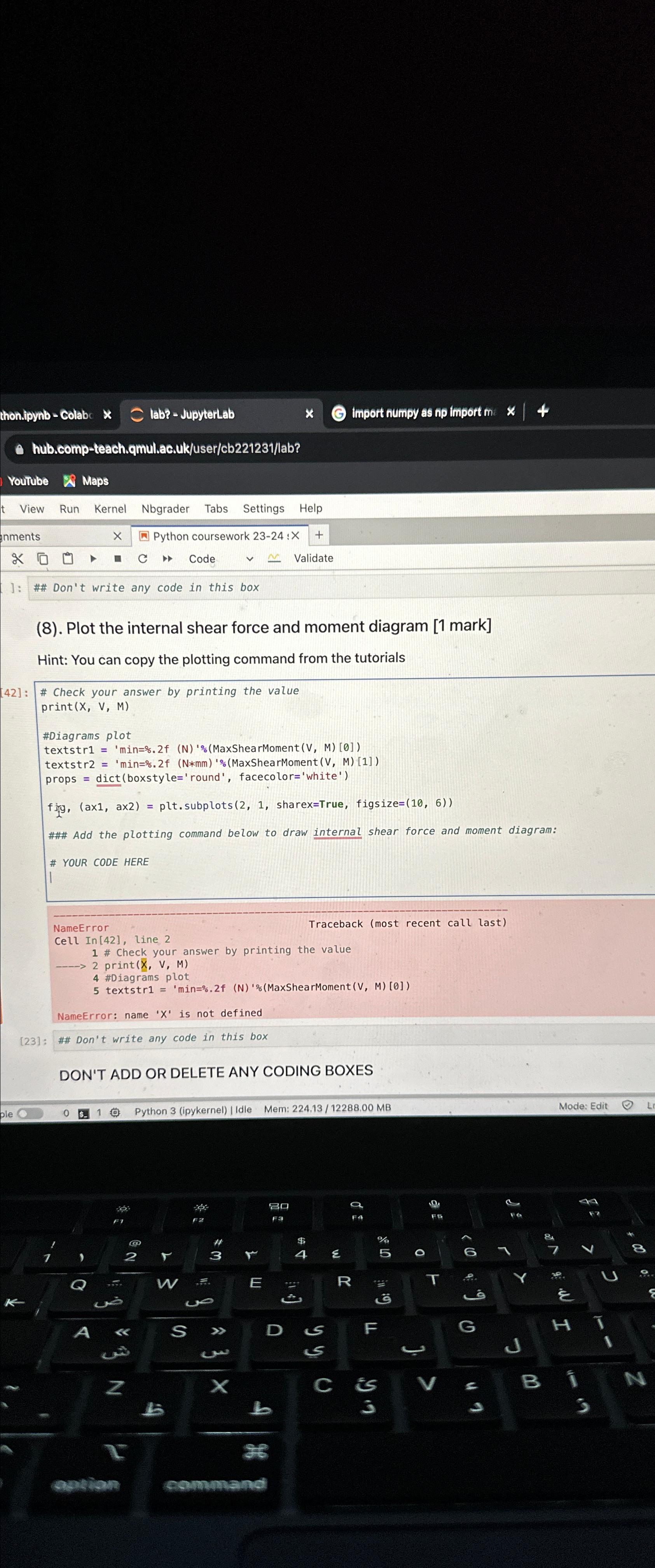 Solved hub.comp-teach.qmul.ac.uk/user/cb221231/lab?YouTube | Chegg.com