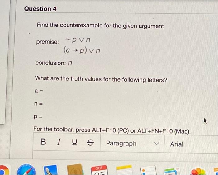 Solved Question 4 Find the counterexample for the given | Chegg.com