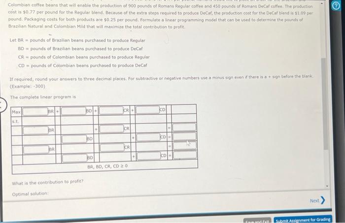 Solved © Problem 9-13 (Algorithmic) Romans Food Market, | Chegg.com