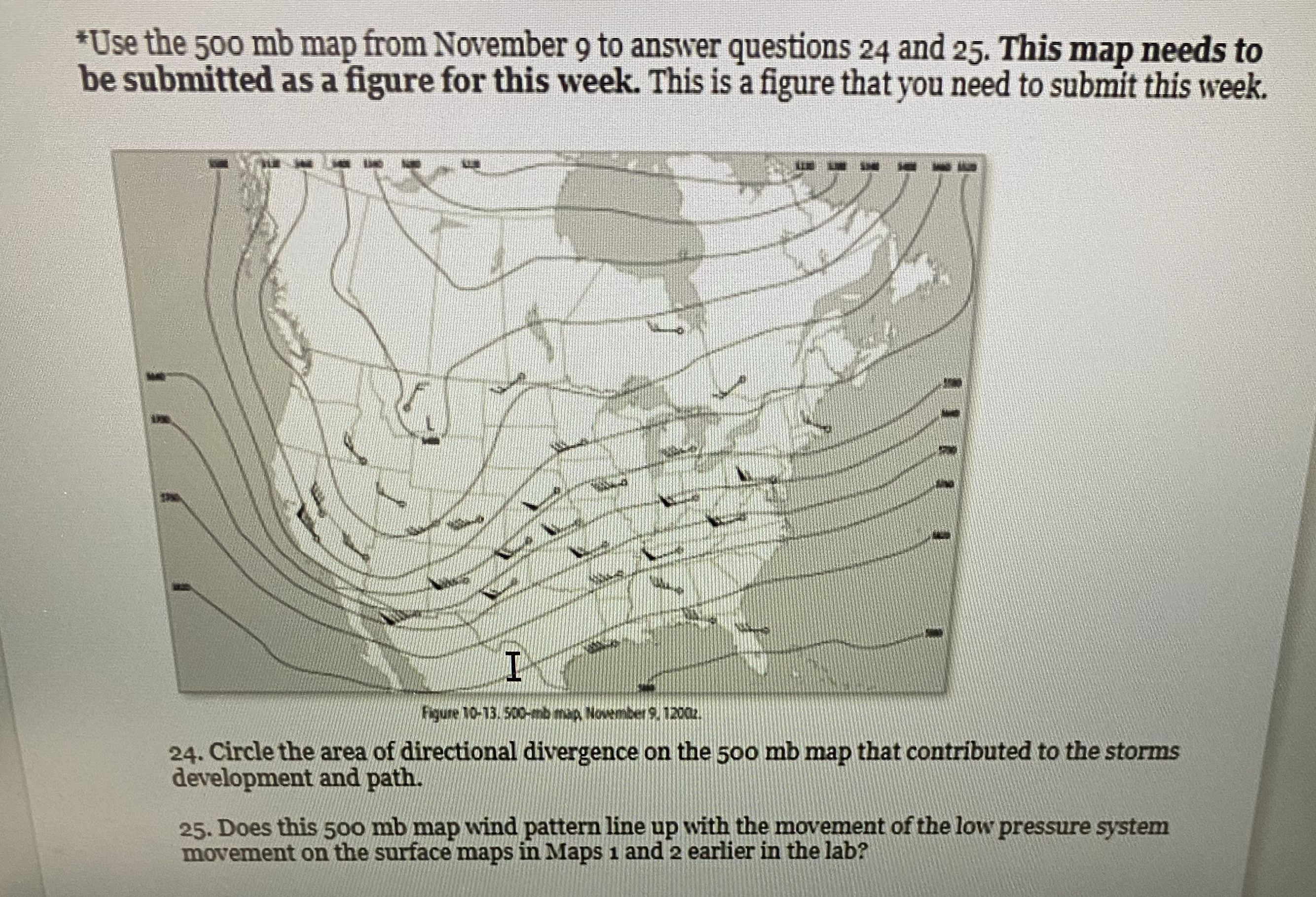 Solved *Use the 850 ﻿mb map from November 10 ﻿to answer | Chegg.com
