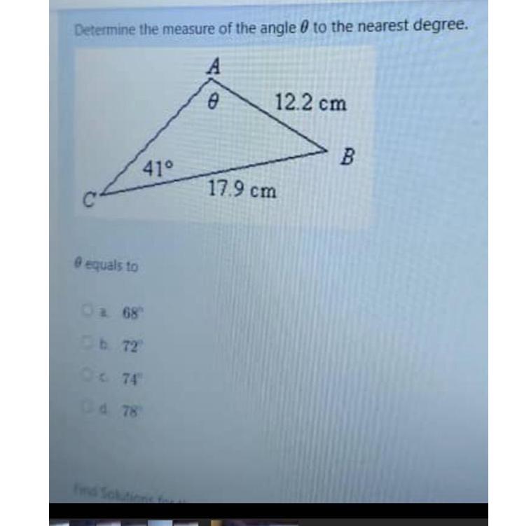 Solved Determine the measure of the angle θ ﻿to the nearest | Chegg.com