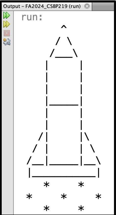 write a java code to display the following shape | Chegg.com