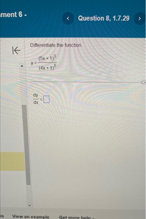 Solved Differentiate the function f(x)=(x+7x+5)3 | Chegg.com