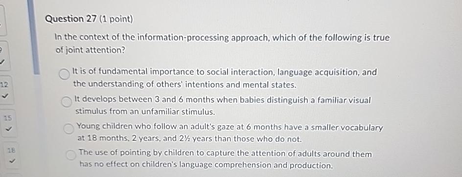 Solved Question 27 (1 ﻿point)In the context of the | Chegg.com