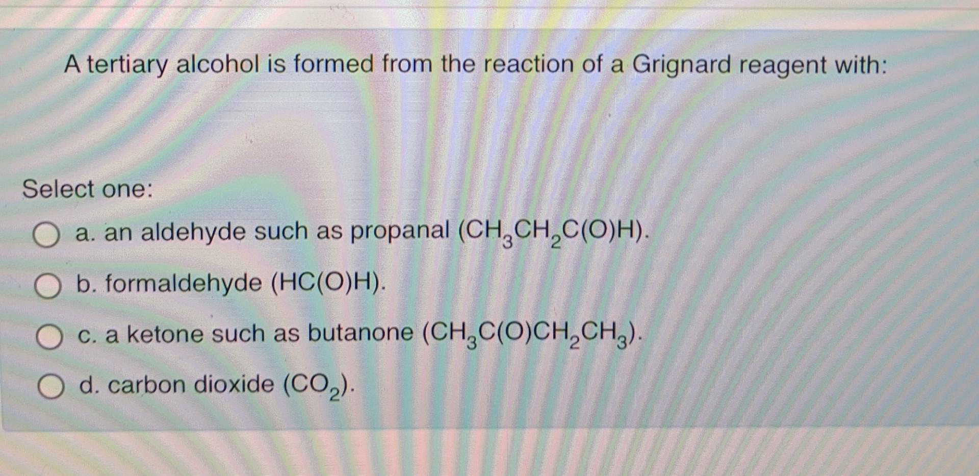 Solved An aldehyde is more reactive towards nucleophiles | Chegg.com