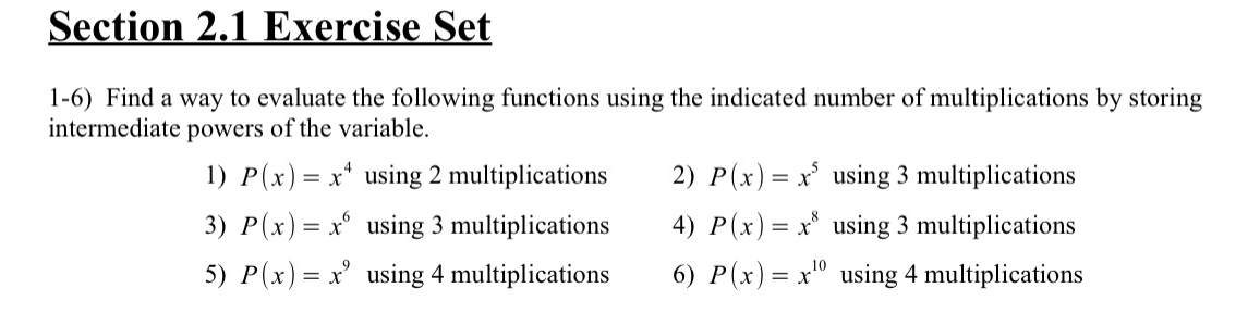 Solved Section 2 1 ﻿exercise Set1 6 ﻿find A Way To Evaluate