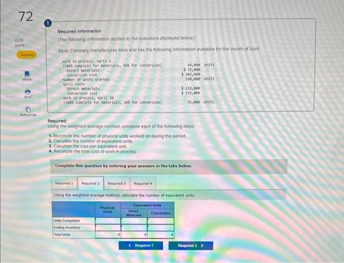 Solved Requlred informotion [The following informatron | Chegg.com