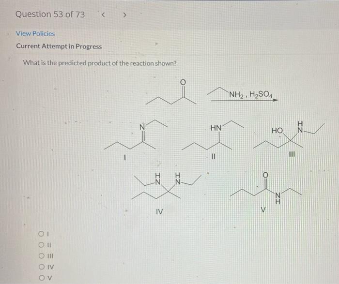 Solved Question 53 of 73 View Policies Current Attempt in | Chegg.com