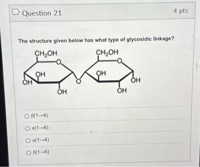 Solved Question 21 The structure given below has what type | Chegg.com